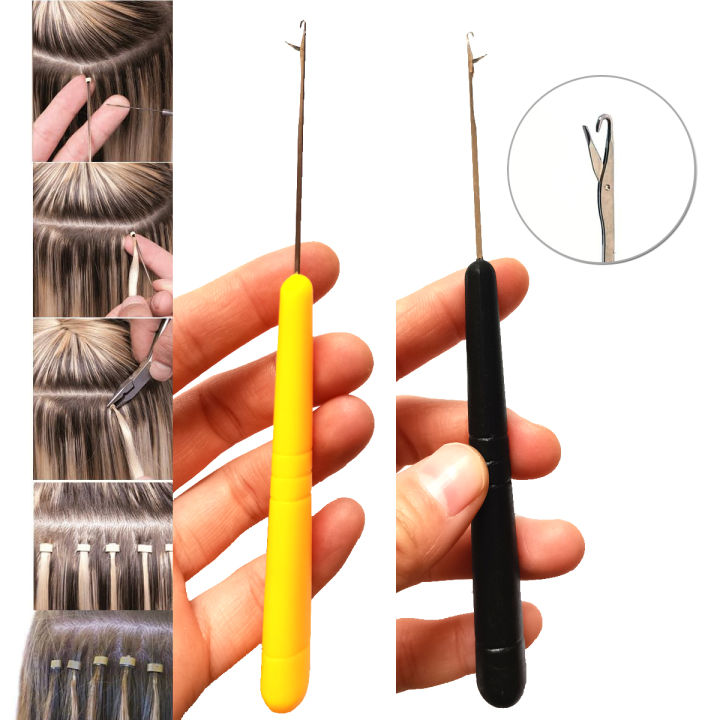 1Pc Plastic Latch Hook Hair Crochet Hook Bent Latch Hook Crochet Needle ...