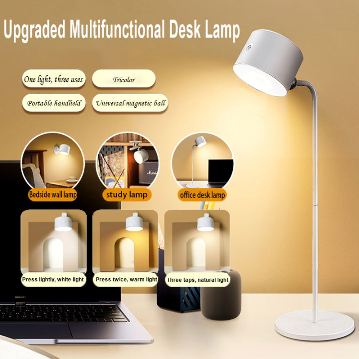 LED Table Lamp Multifunctional Type-c Rechargeable 3 in 1 Study Office ...