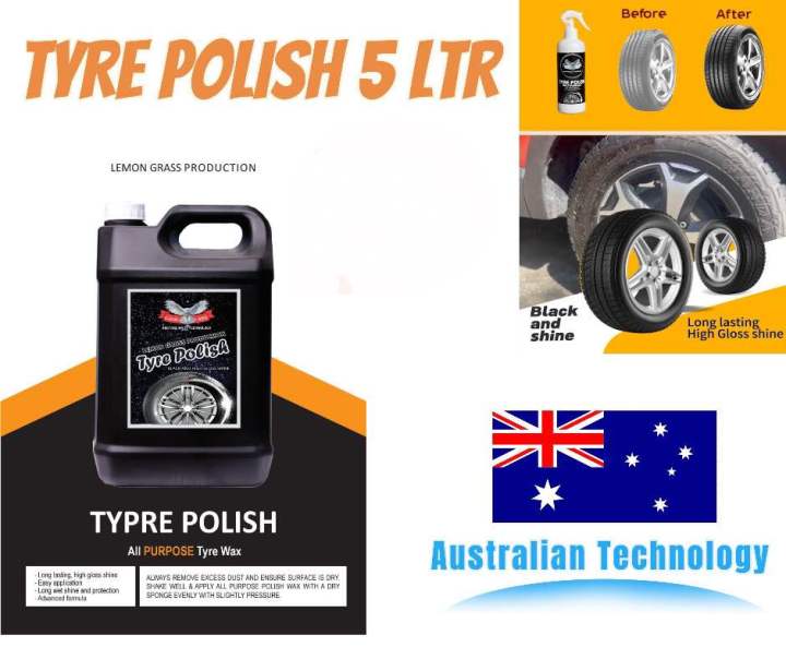 Tyre Polish 5 Lt Australian Technology High Gloss shine / Look likes ...