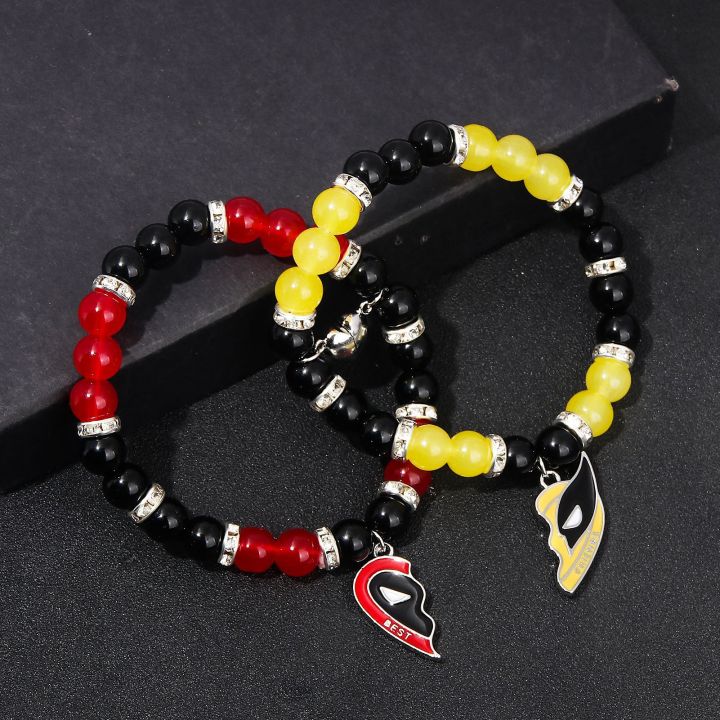 Deadpool And Wolverine Best Friends Bracelet Set Friendship Keychain ...