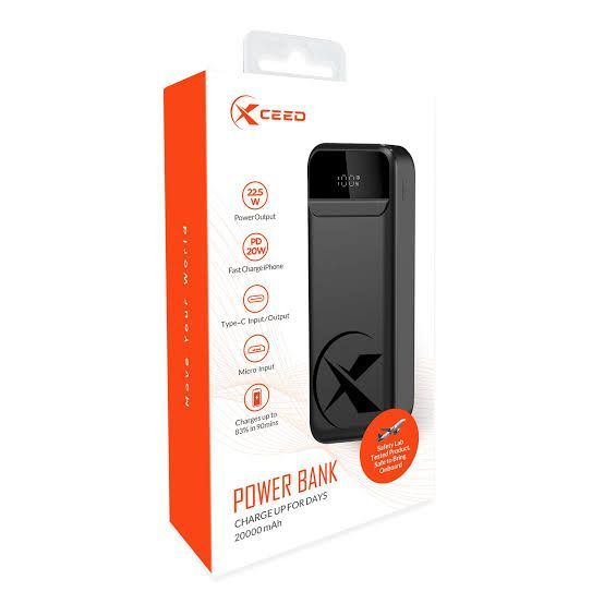 X-Ceed Fast Power Bank Model XT-33, 22.5W with 20000MAH Battery | Daraz.pk