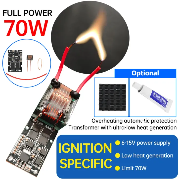 70W High Voltage Arc Ignition Module DC 6-15V to AC 10kV-25kV ...