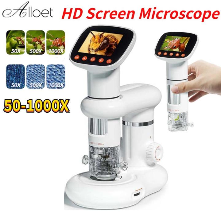 500/1000X Digital Microscope 2.0 Inch IPS Screen Mini Wireless ...