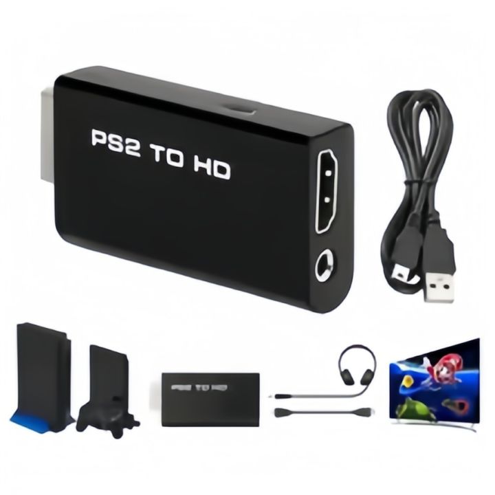 PS2 to HDMI Converter - 1080P Full HD Adapter with 3.5mm Audio Output ...