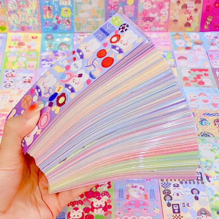 200PCS Kawaii Stickers Laser No Repeat Cute DIY Material Handbook ...