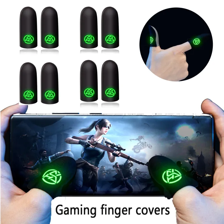 6Pcs Mobile Game Fingertip Gloves For PUBG Gamer Sweatproof Anti-Slip ...