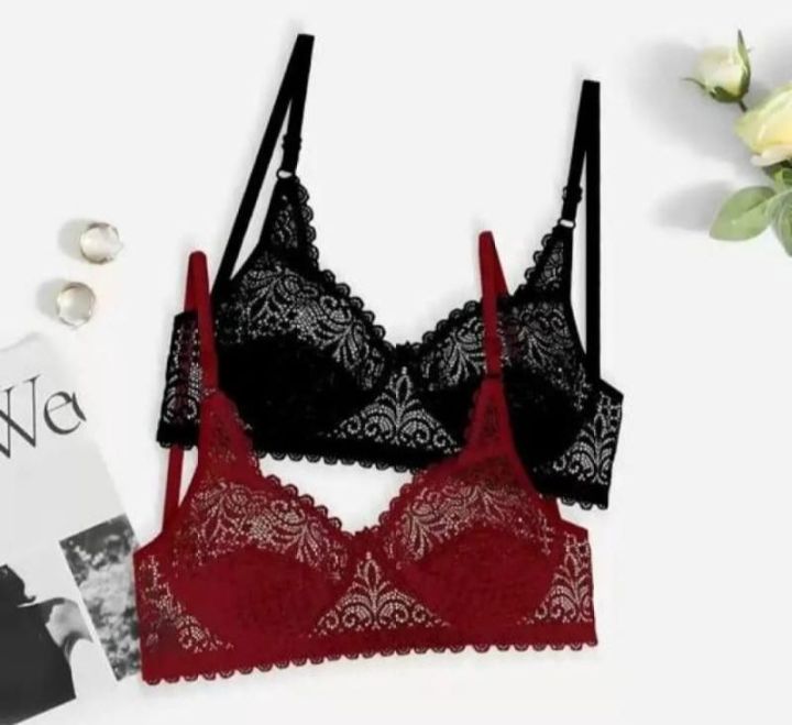 2 Piece Export Quality Full Net Bra | Daraz.com.bd