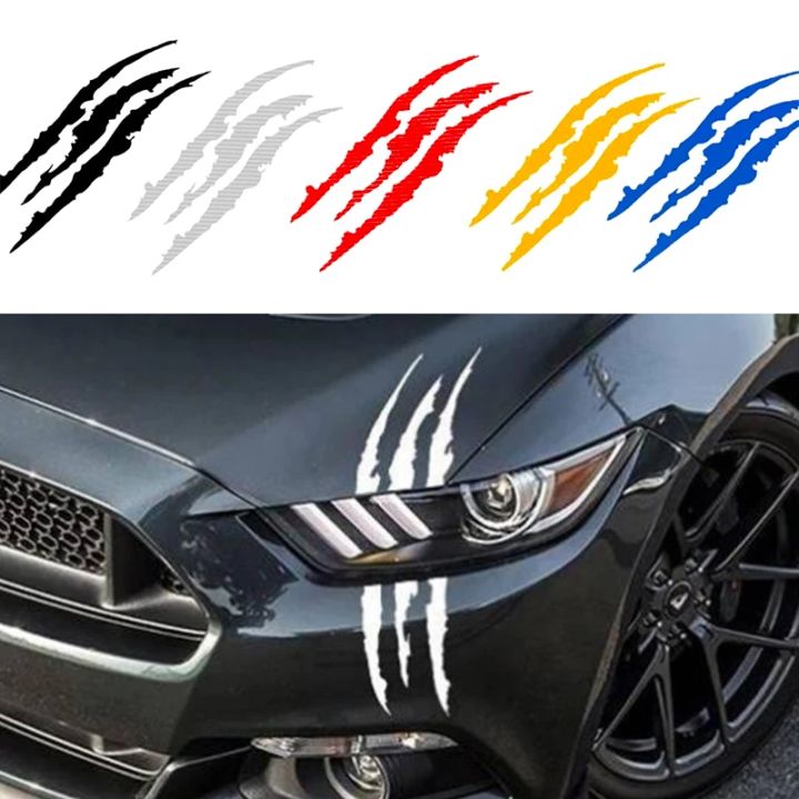 Car Sticker Reflective Monster Claw Scratch Stripe Marks Headlight ...