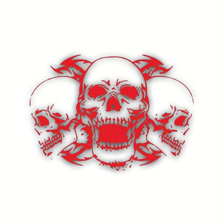4PCS/SET Trendy Skull Trio Sticker, Eye - catching Gothic Design for ...
