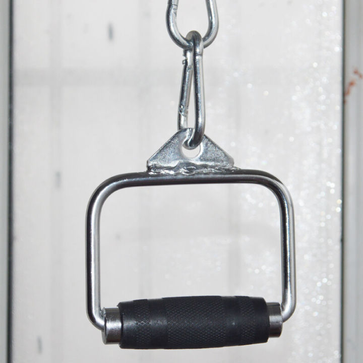 D-type single hand rubber pull gym equipment strength training handle ...