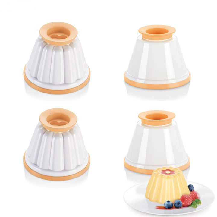 4pcs Plastic Pudding Molds Jelly Panna Cotta Molds With Lids Pudding ...