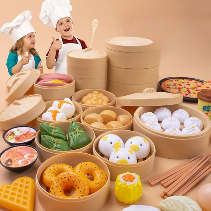 Chinese Breakfast Food Set Chinese Dim Sum Food Cooking Role Play Toys ...