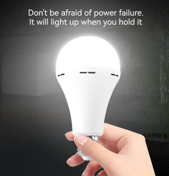 15W LED Emergency Light Bulb Handheld Charging Energy-Saving Light Bulb ...