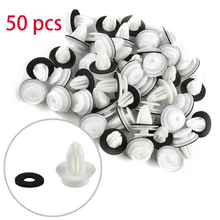 100PCS Door Panel Clip with Seal Ring Fastener Rivet Bumper Clip ...