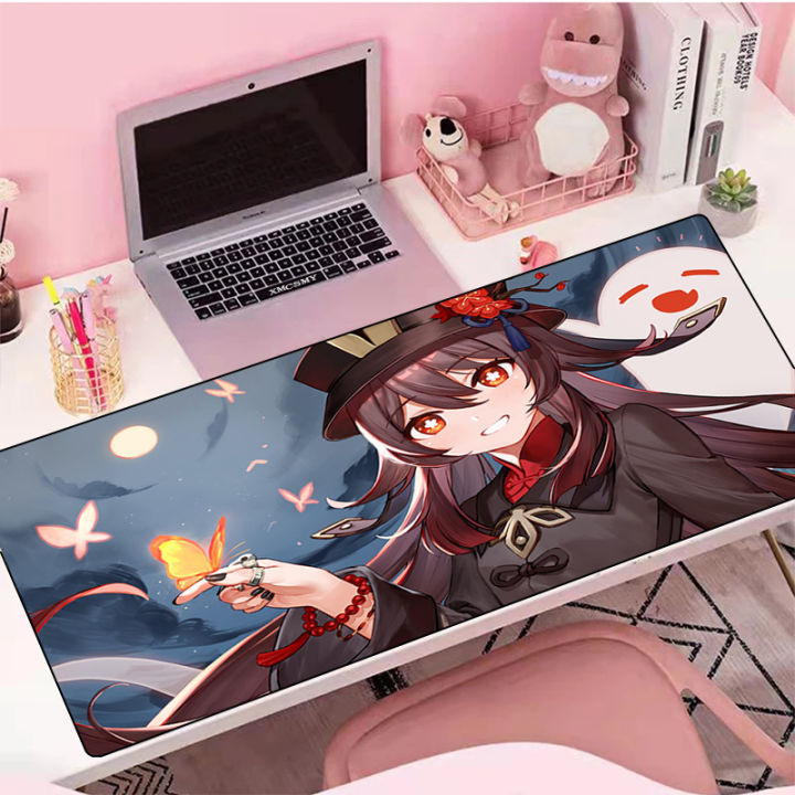Genshin Impact Hu Tao Anime Mouse Pad Large Gaming Mousepad Rubber Mat ...