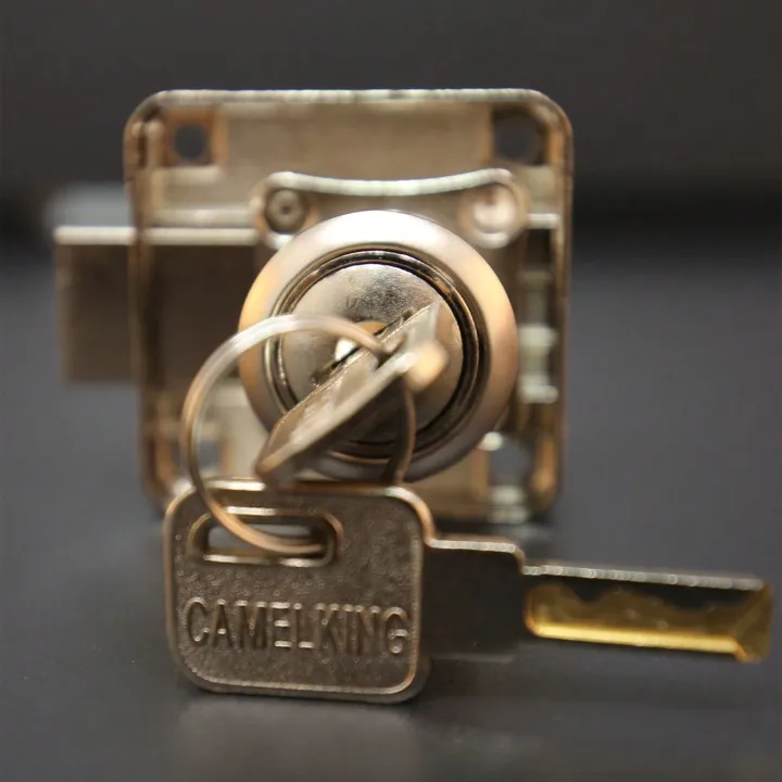 Silver stainless steel universal drawer lock, desk cabinet security ...