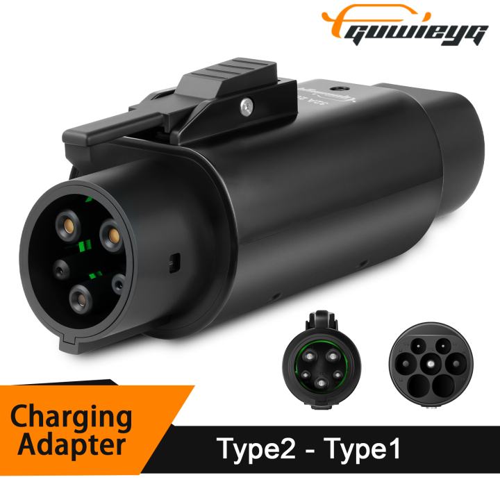 GUWIEYG Type2 to Type1 EV Charger Adapter 32A MAX Compatible with Type ...