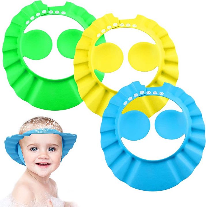 Baby Shower Cap Adjustable Shampoo Bath Cap Visor Cap Protect Eye Ear ...