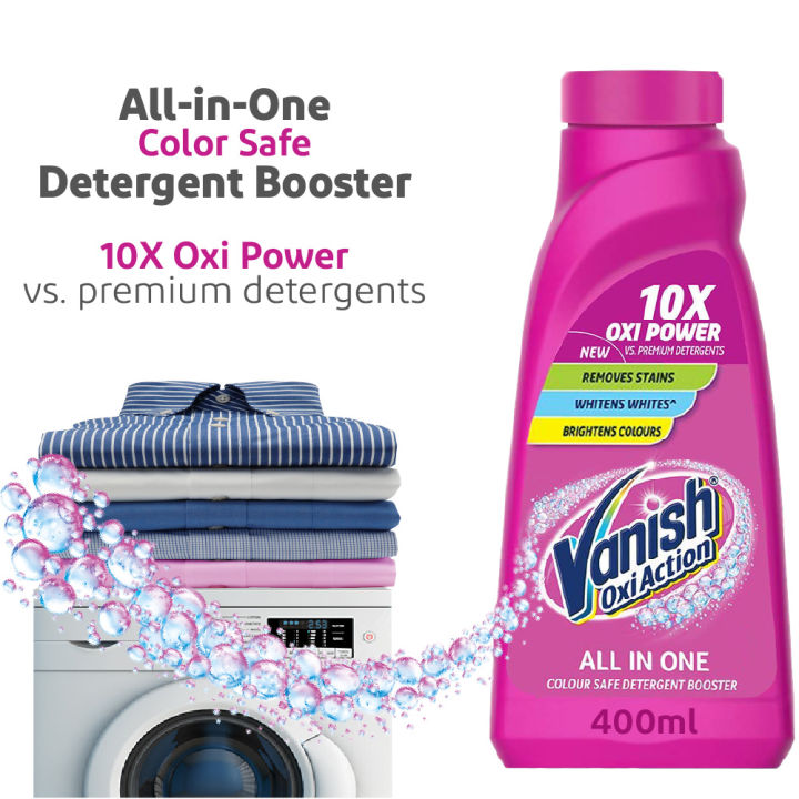 Vanish All in One Liquid Detergent Booster - 400 ml, Removes Stains ...