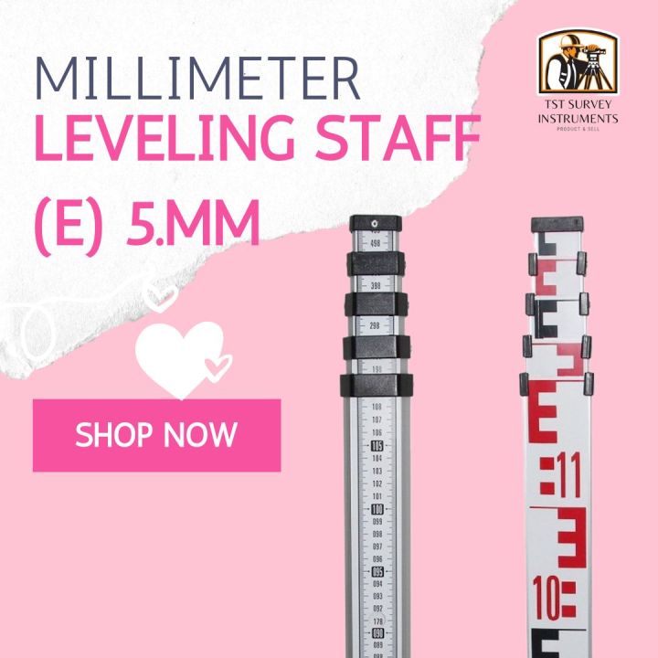 MILLIMETER LEVELING STAFF 5M 5.SECTION (E) MM | Daraz.com.bd