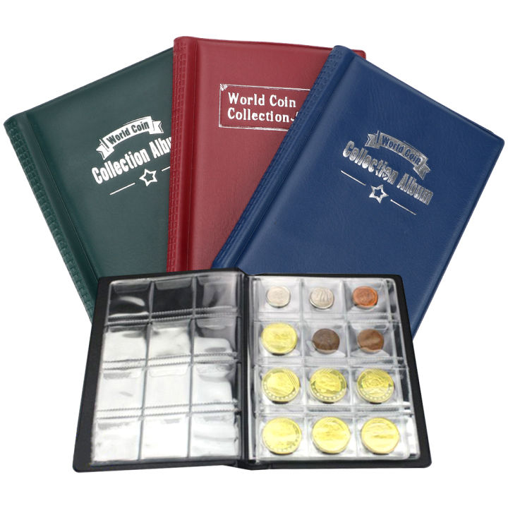 NICEYARD 120/60 Pockets Artificial PU Leather Coins Collection Album ...