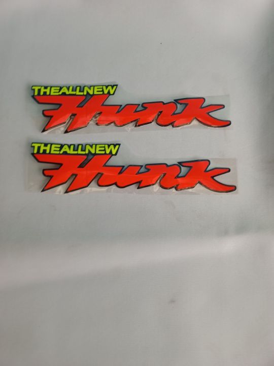 universal premium quality two piece hunk sticker for bike red colour ...