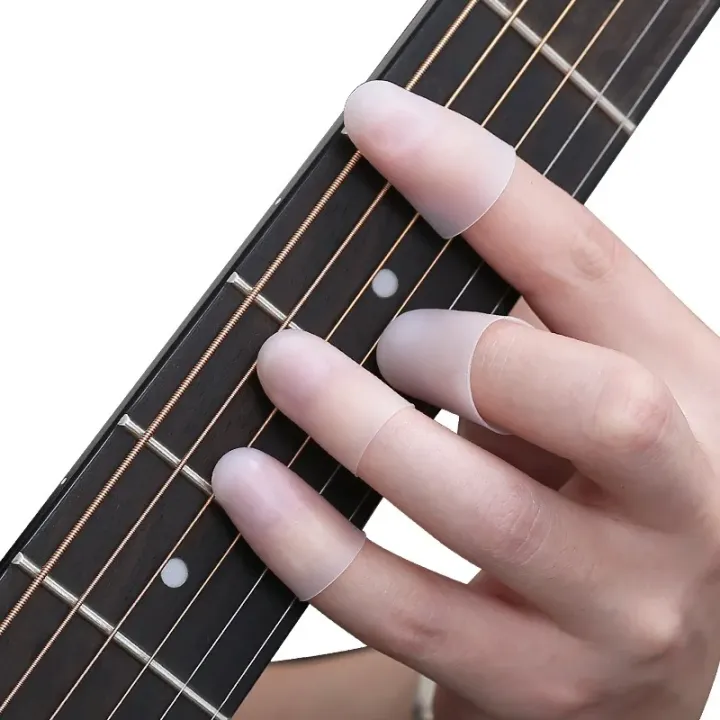 1pcs Ultra-thin Left Hand Guitar Fingertip Protector Silicone Finger ...