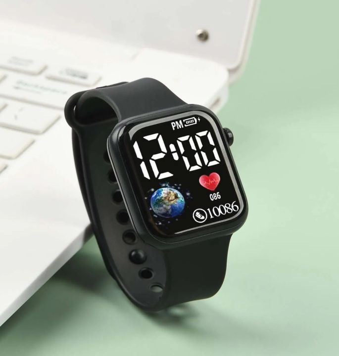 Led Watch, Fashionable Square LED Digital Sports Watch, Waterproof LED ...