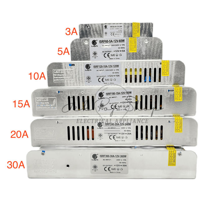 Switching Power Supply 12v 3a 5a 10A 15A 20A 30A brand iwachi slim ...