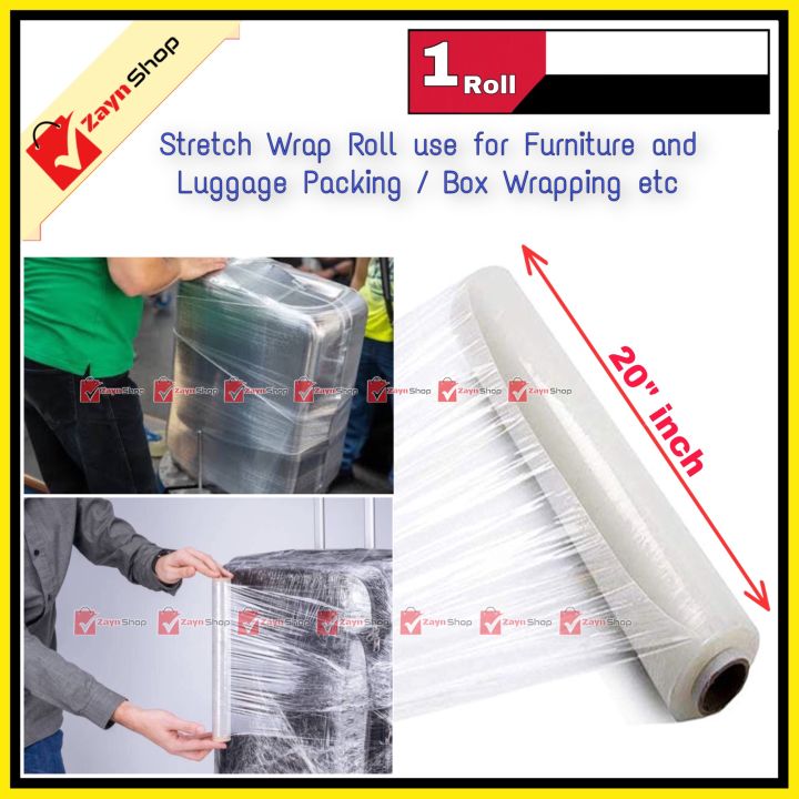 Poly Roll 1 Kg 20" inch Wrapping poly Plastic Stretch Wrapping Roll ...