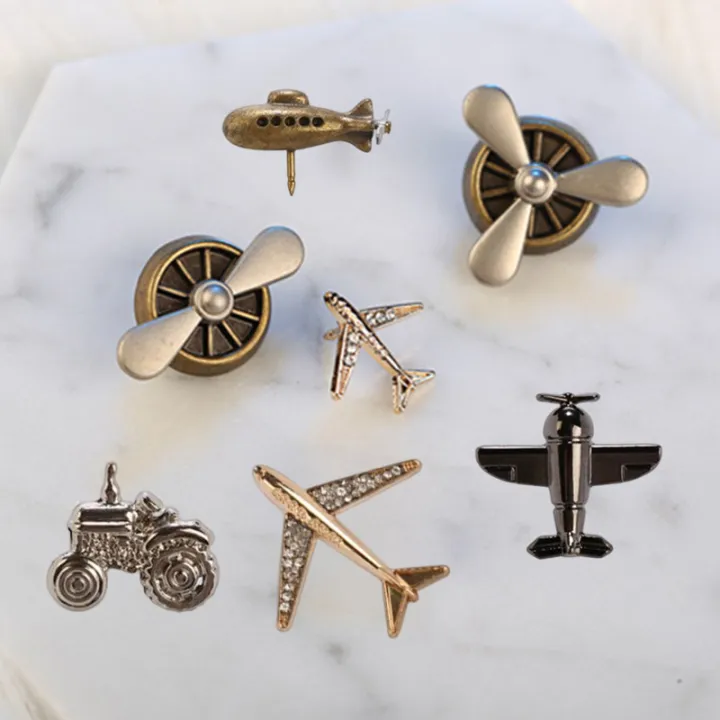 Fashion Airplane Brooch Mini Metal Crystal Enamel Lapel Pin Shirt Suit ...