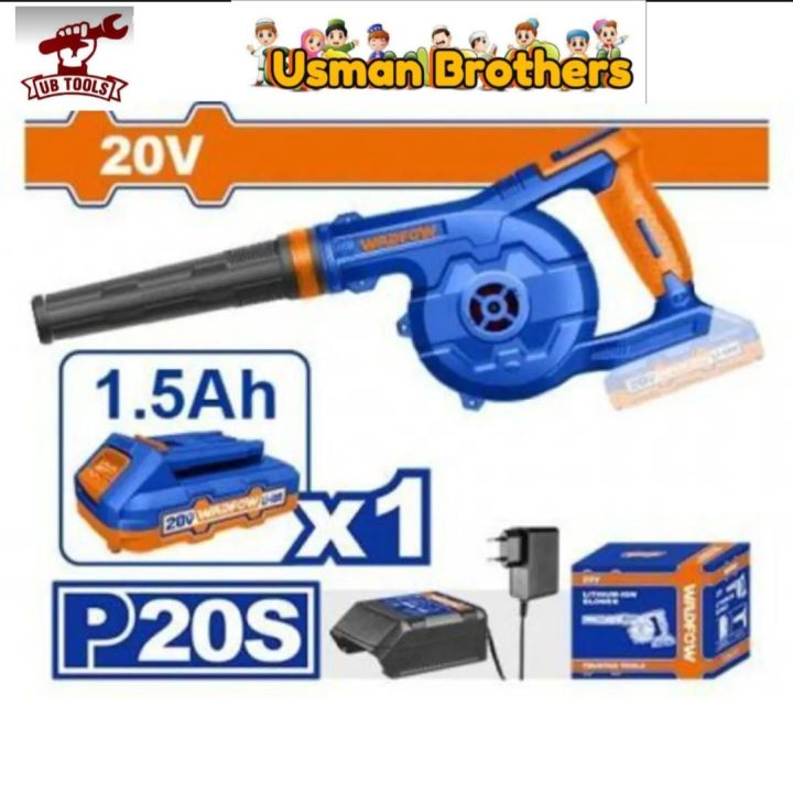 Wadfow Lithium-Ion Cordless Blower 20V Air Blower Car Air Dr ...