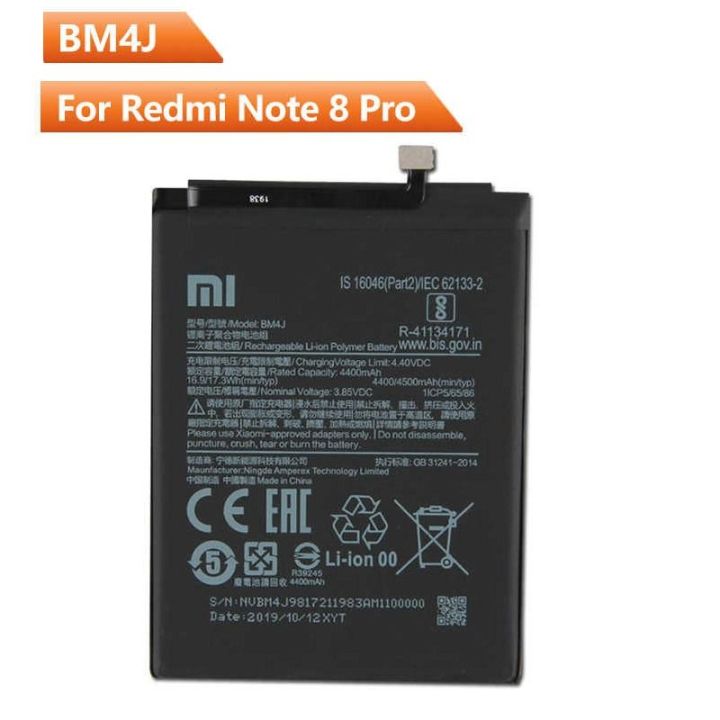 Xiaomi Redmi Note 8 Pro Battery BM4J Battery 4500mAh Battery XiaoMi BM ...
