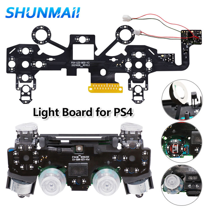 Wireless Controller LED Light Board DIY Button Analog Joystick for PS4 ...