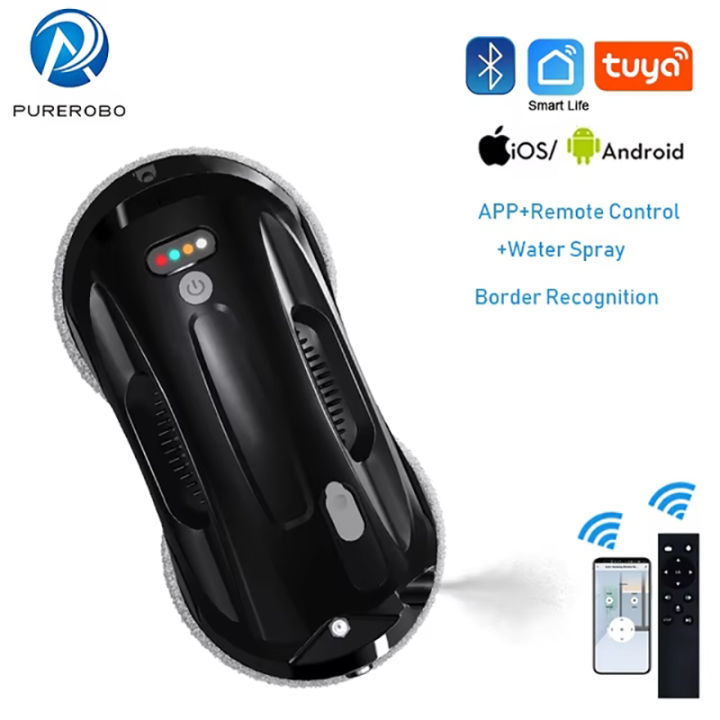 Purerobo W-R4S Ultra Thin Glass cleaning robot with APP&Remote Smart ...