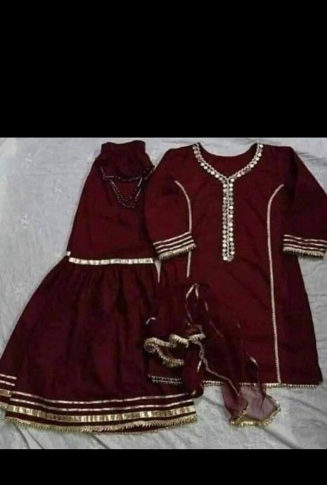 silk suit with Gotti design.silk suit for baby girl. | Daraz.pk