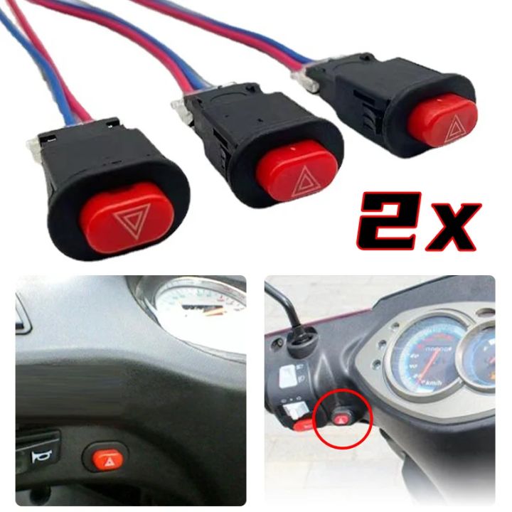 Hazard Light Motorcycle Switch Double Flashing Warning Flasher ...