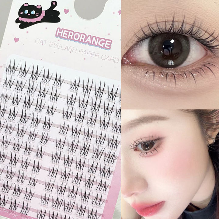 Black Long-Lasting Fake Lashes Individual Lashes Clusters Perfect for ...