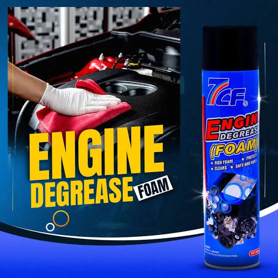 7CF Engine Degreaser Foam Spray 650ml - Heavy Duty Engine Cleaner & Oil ...