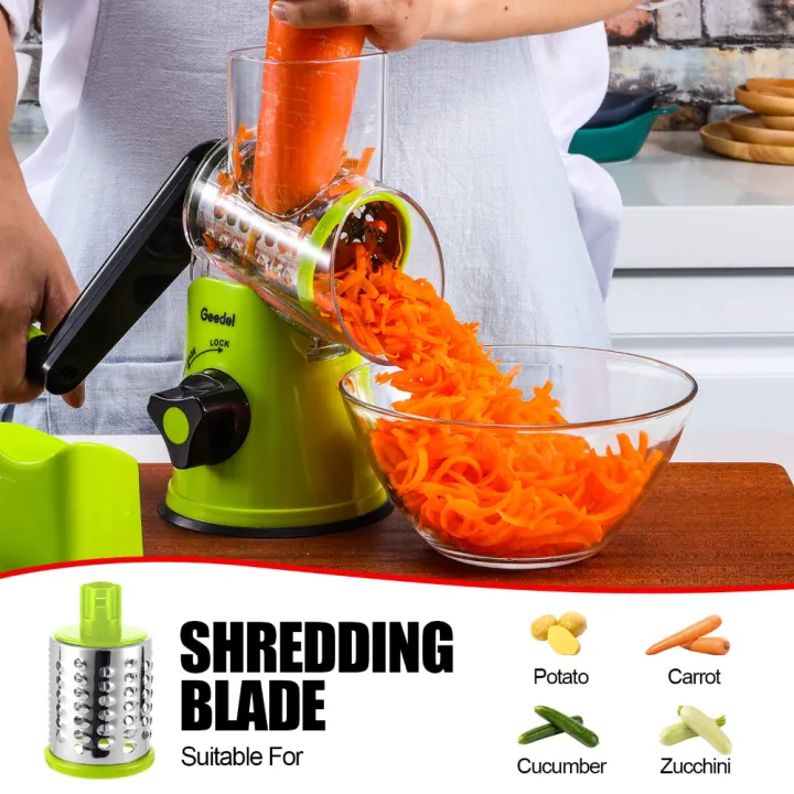 Rotary Grater 3 In 1 Slicing Grater Manual Rotary Cheese Kitchen ...