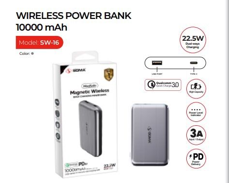 Sigma Wireless Power Bank 10000 mAh | Daraz.pk