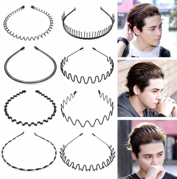 6 Pcs Unisex Wavey Spring Hairband Metal Zig Zag Hair Bands For Men And ...