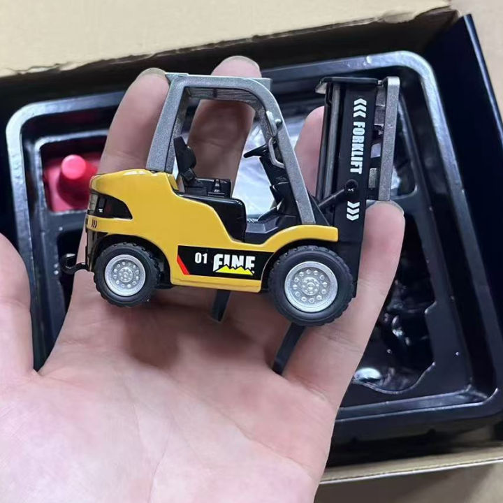Rc Car Alloy Remote Controlled Toy Mini Forklift 1:64 Multi-function ...