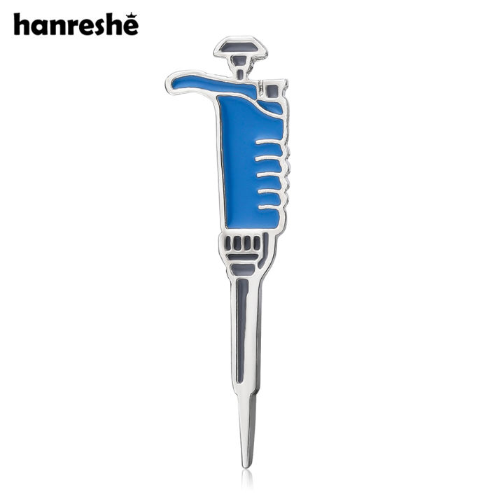 Hanreshe Pipette Enamel Pin Science Lab Brooch Jewelry Medical ...