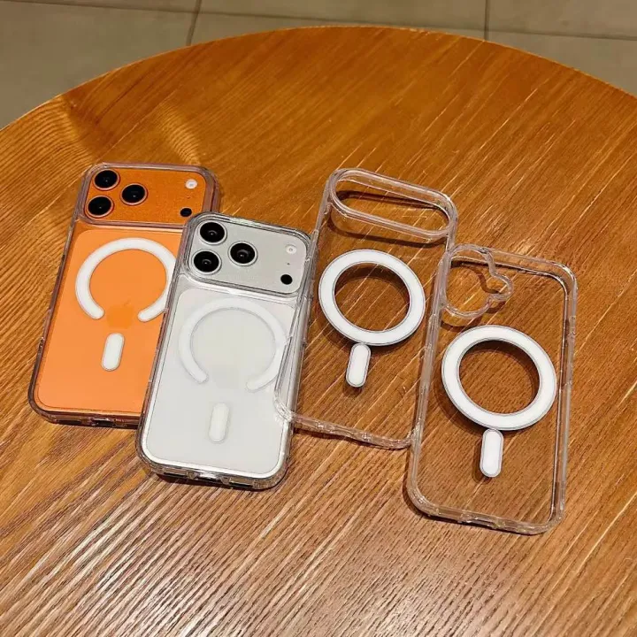 iPhone New Transparent Clear Acrylic Wireless Magesafe Clear Case For ...