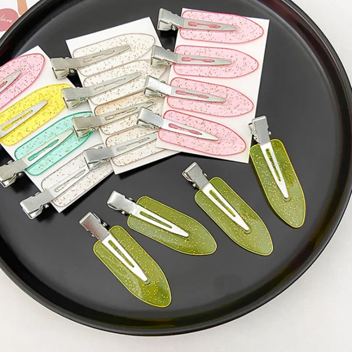 4pcs No Bend Seamless Hair Clips Side Bangs Fix Fringe Barrette Makeup ...