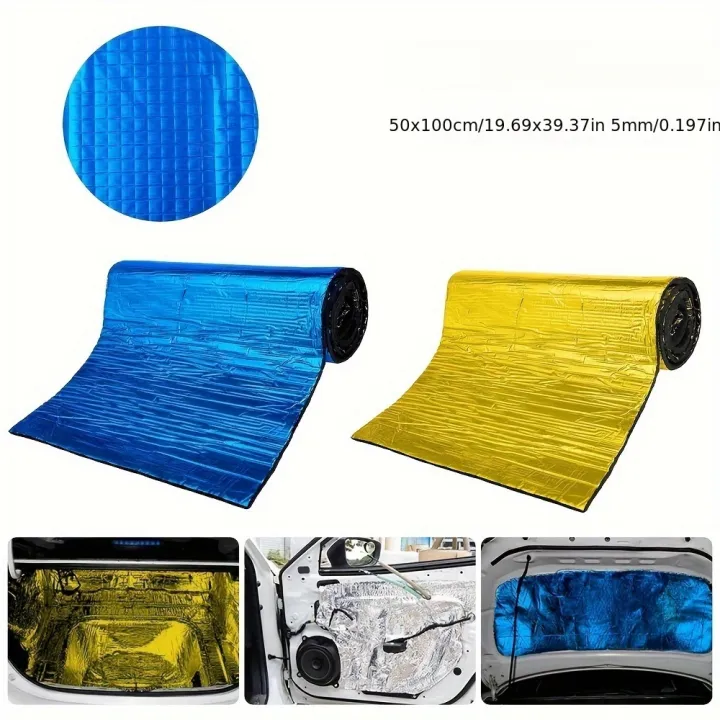 Automotive thermal and acoustic insulation foam aluminum foil self ...