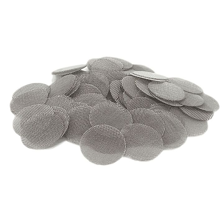 100 Pcs/500 Pcs Stainless Steel Smoking Pipe Filters Silvery Screens ...