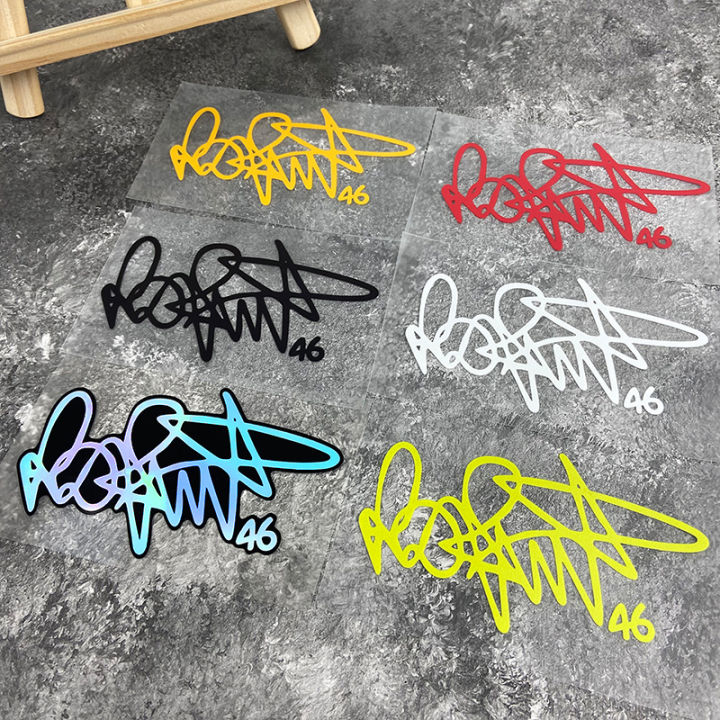 1Pc Racer 46 Signature Waterproof Sticker, Durable PVC Decal for ...