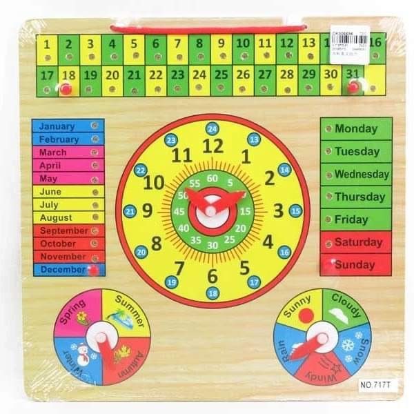Months, Days, Season, Time Calendar For Kids Learn and Play Activities ...